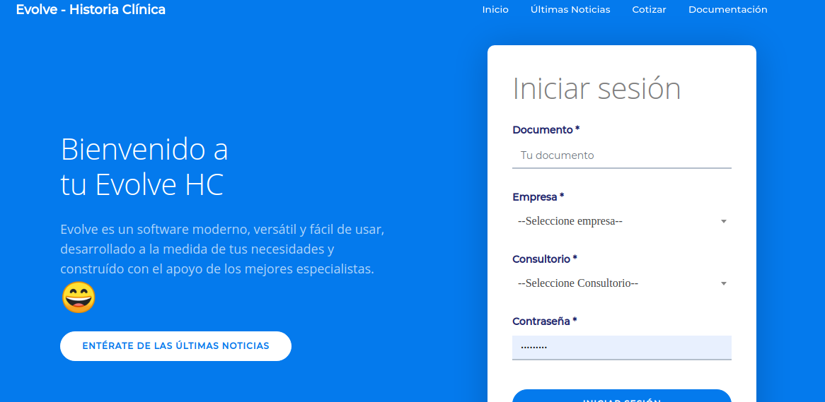 Conéctate | Evolve - Historia Clínica